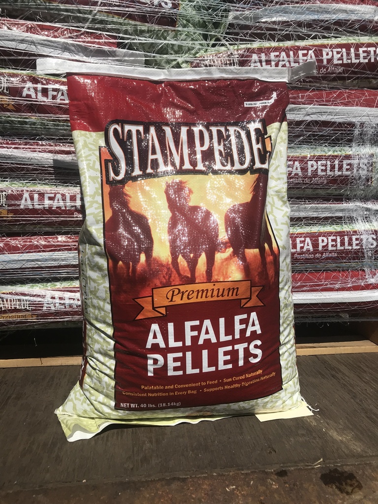 Stampede Alfalfa Pellets, Non-GMO 40 lb | Ernst Grain & Livestock